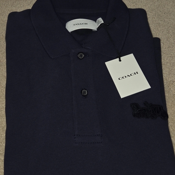Coach | Shirts | Coach Navy Polo Shirt | Poshmark